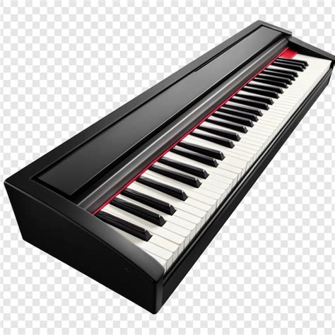 Sleek Black Digital Piano Keyboard Music Instrument Ai Generated Psd