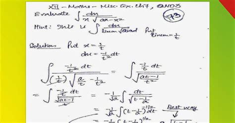 Slide 73 Class XII Mathematics CBSE On Indefinite Integration Important
