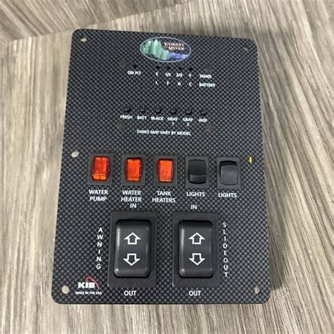 Rv Control Monitor Panel Tanks Water Pump Awning Light Slide Kib M2747
