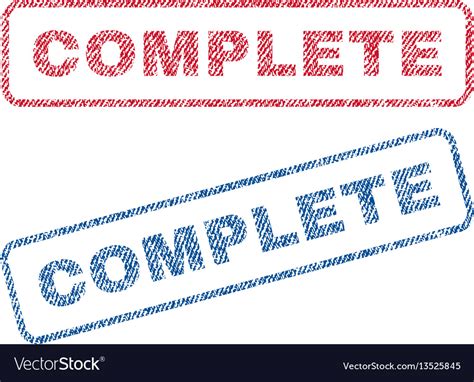 complete textile stamps royalty free vector image