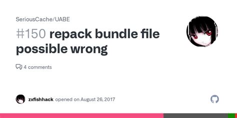 Repack Bundle File Possible Wrong Issue SeriousCache UABE GitHub