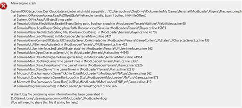 Tmodloader Log Error Rterraria