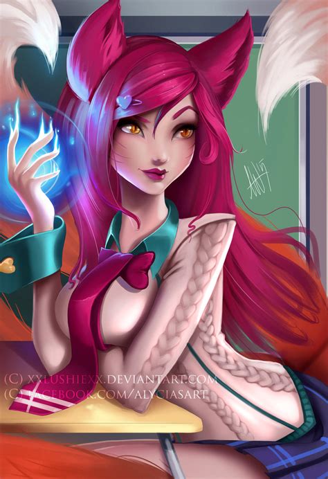 Academy Ahri By Lushies Art On Deviantart