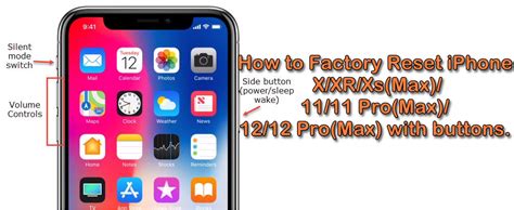 How To Factory Reset IPhone X XR XS Max Or Mini Pro Max With Buttons SoftwareDive Com