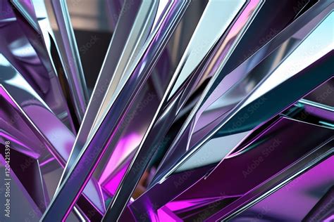 Overlapping Razor Sharp Blade Like Forms In Metallic Tones Layered To