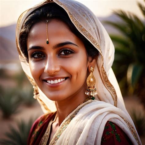 Omani Woman From Oman Typical National Citizen Premium Ai Generated Image