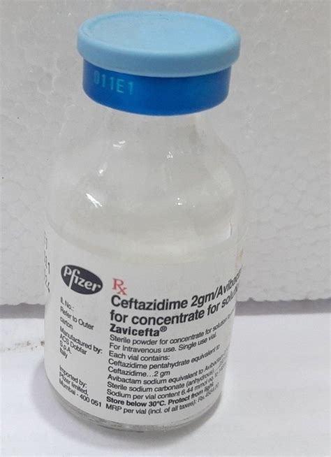 Zavicefta 2 5gm Avycaz Inj at Rs 3870 vial सफटजडइम इजकशन in