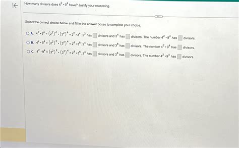 Solved How Many Divisors Does 4294 ﻿have Justify Your