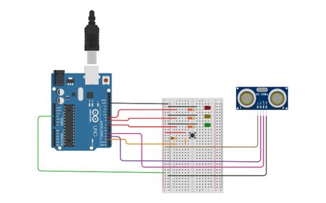 Circuit Design Task 2smart Traffic Lights With Sensor Tinkercad