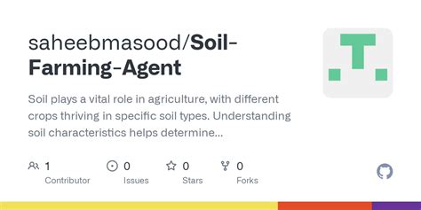 Github Saheebmasoodsoil Farming Agent Soil Plays A Vital Role In Agriculture With Different