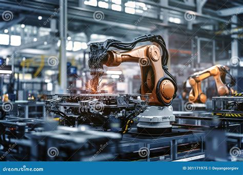 Robotic Hands In Action Coding With Precision And Dexterity For Automation Royalty Free Stock