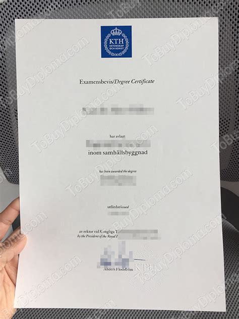 How to Buy Kungliga tekniska högskolan Fake Degree Certificate KTH