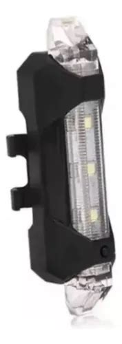 Luz De Bici Recargable A 220v Por Usb Trasera Led Color Luz Blanca