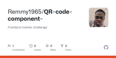 GitHub Remmy1965 QR Code Component Frontend Mentor Challenge