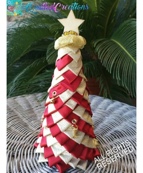 Red And Gold Tabletop Tree Ada Quilted Creations