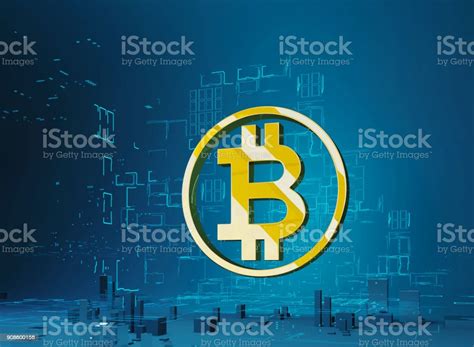 사업 시 Bitcoin Bitcoin 기호 황금 편지 B 프로그램 코드 및 홀로그램 배경에 링에서의 3d 그림 가상현실에 대한 스톡 사진 및 기타 이미지 Istock