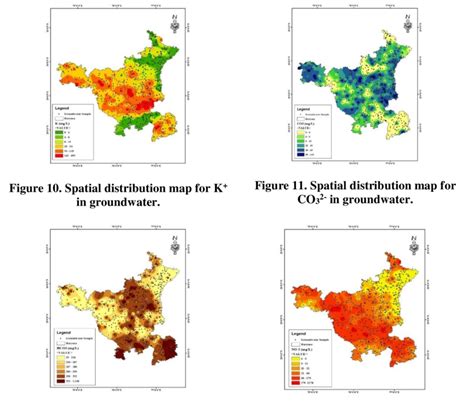 Spatial Distribution Map For Hco3 In Groundwater Download