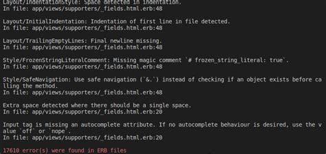 Bug Erb Lint Errors Issue Houdiniproject Houdini Github