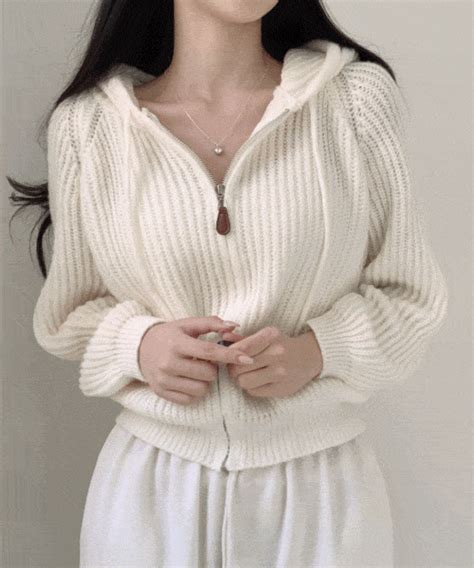 오늘출발🚀[포근🧸 귀염아방핏 ] 블리 하찌 골지 크롭 벌룬 후드 집업 니트 가디건 6color 에이블리