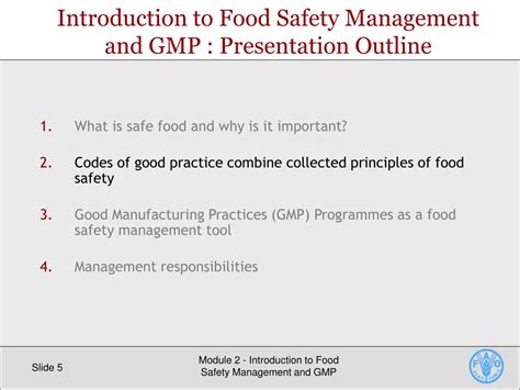 Ppt Introduction To Food Safety Management And Gmp Powerpoint