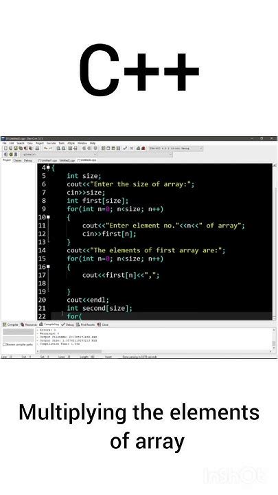 Multiplying Elements Of Array In C Programminglanguage Shorts Youtube
