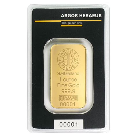 Buy 1 Oz Gold Bar Argor Heraeus Gold Coins Gold Bars Kitco