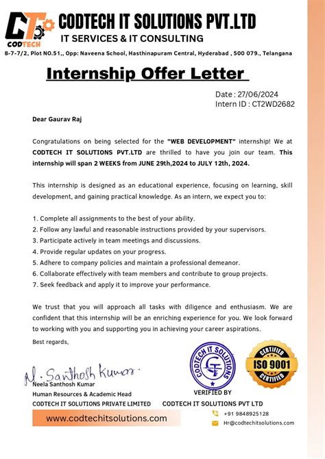 Gaurav Raj On Linkedin Internship Webdevelopment Professionalgrowth