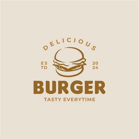 Vintage Hand Drawn Of Burger Logo Design 42687159 Vector Art At Vecteezy
