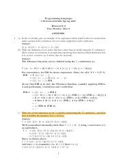 Hw Pdf Programming Languages CSCI GA Spring Homework Due Monday May ANSWERS