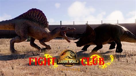 Dinosaur Fight Spinosaurus Tyrannosaurus Fight Club Jurassic World