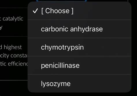 Solved From The Table Below Match Each Enzyme To The