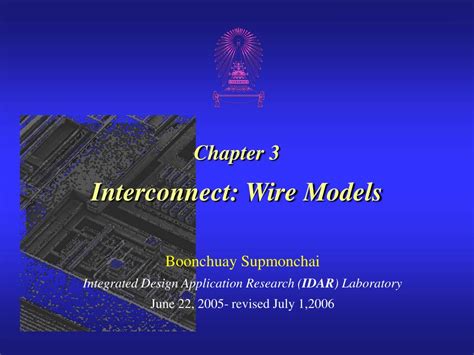 PPT Chapter Interconnect Wire Models PowerPoint Presentation Free Download ID