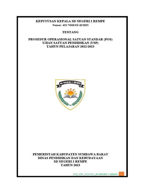 Contoh Pos Ujian Sekolah Pdf