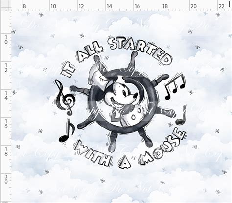 Retail Steamboat Willie Panel Adult Oh So Pretty Custom Fabric