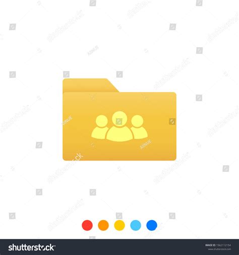 Flat Folder Design Element Group People Stock Vector Royalty Free 1562112154 Shutterstock