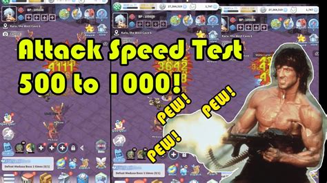 Labyrinth Of Ragnarok Attack Speed Test 500 To 1000 Youtube