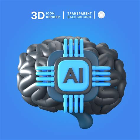 Premium Psd Psd Ai Brain 3d Illustration