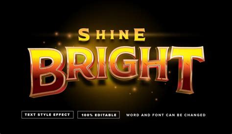 Efecto De Estilo De Texto De Brillo Dorado Editable Vector Premium