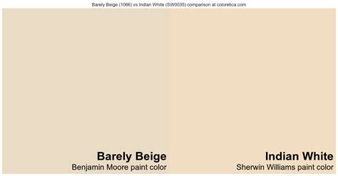 Benjamin Moore Barely Beige 1066 Vs Sherwin Williams Indian White