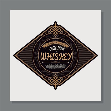 Whiskey Label Design Template Illustration 55583849 Vector Art At Vecteezy