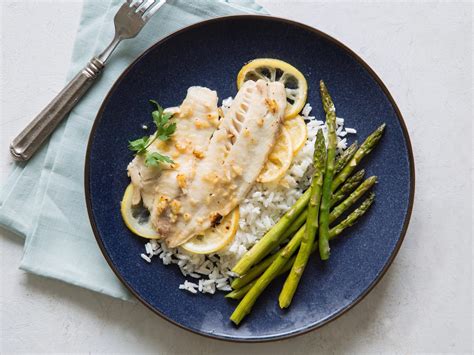 Sheet Pan Lemon Roasted Fish And Asparagus