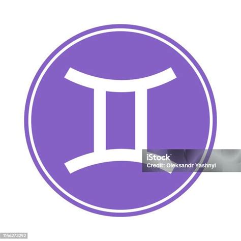 Ilustración De Icono De Géminis Vector Astrológico Signo Del Horóscopo