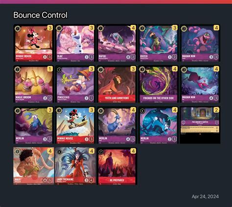 Bounce Control Lorcana Deck Disney Lorcana
