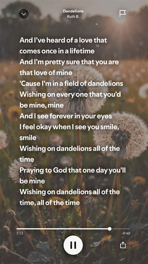 Best 11 Ruth B Dandelions Lyrics Aesthetic Artofit