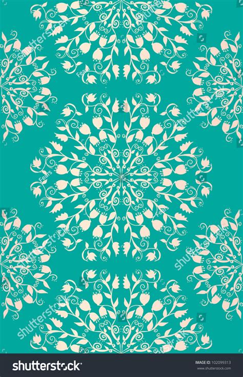 Hand Drawn Doodle Floral Ornamental Seamless Moroccan Style Pattern
