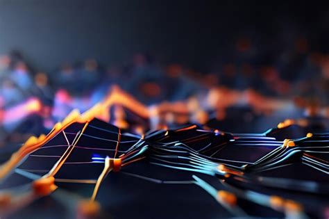 Premium Photo Abstract Digital Network Background Ai Generated