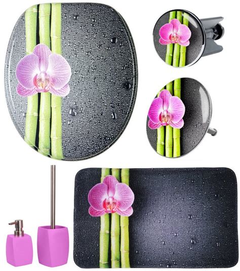 Sanilo Badaccessoire Set 6 Teilig Asia Wc Sitz Mit Absenkautomatik