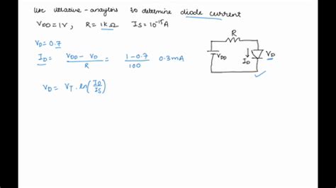 SOLVED:Consider the graphical analysis of the diode circuit of Fig. 4.10 with VD D=1 V, R=1 k Ω ...