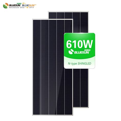 TOPCon N Type 610W Bifacial Solar Panel Bluesun Solar