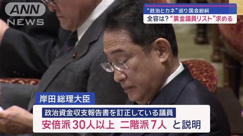 岸田総理を予算委員会で野党追及“裏金議員に納税を”「ウラ金議員リスト」提出迫る